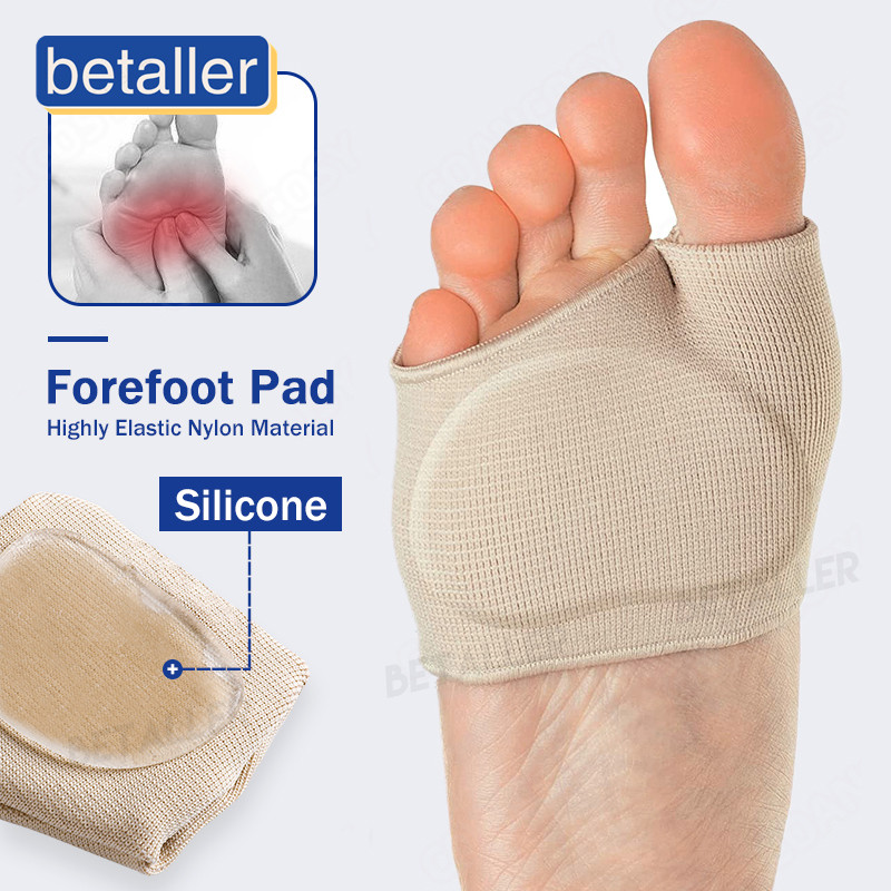 Silicone Gel Forefoot Pads Shoe Insole Foot Pain Relief Cushion Inserts ...
