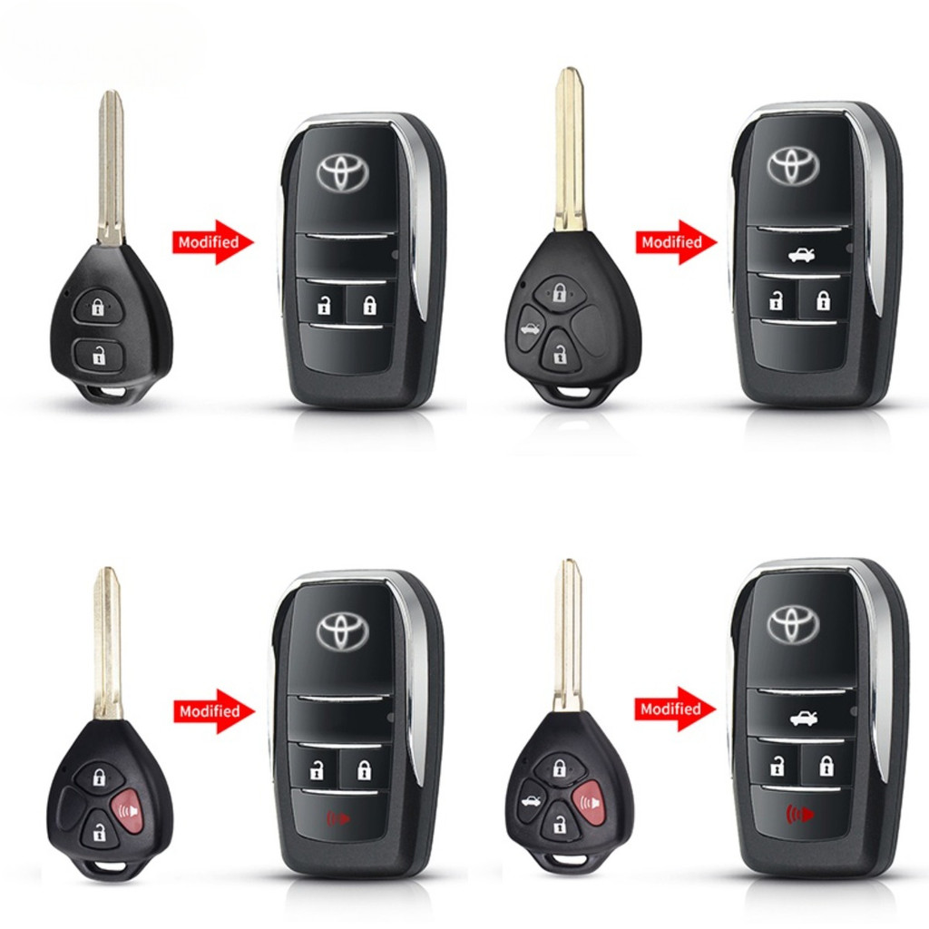 RD For Toyota Modified Folding Key Shell Car Key Cover Key Holder For ...