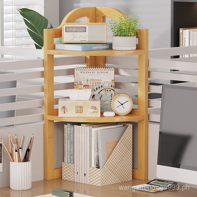 Desktop Simple Bookshelf Desk Office Desk Corner Multi-Layer Storage ...