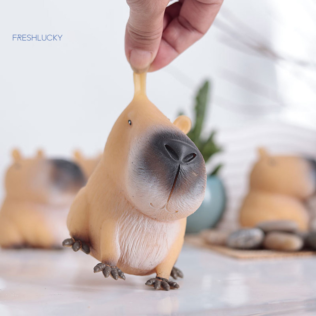 Sitting Capybara Toy Cartoon Capybara Toy 6pcs Cute Capybara Stress ...