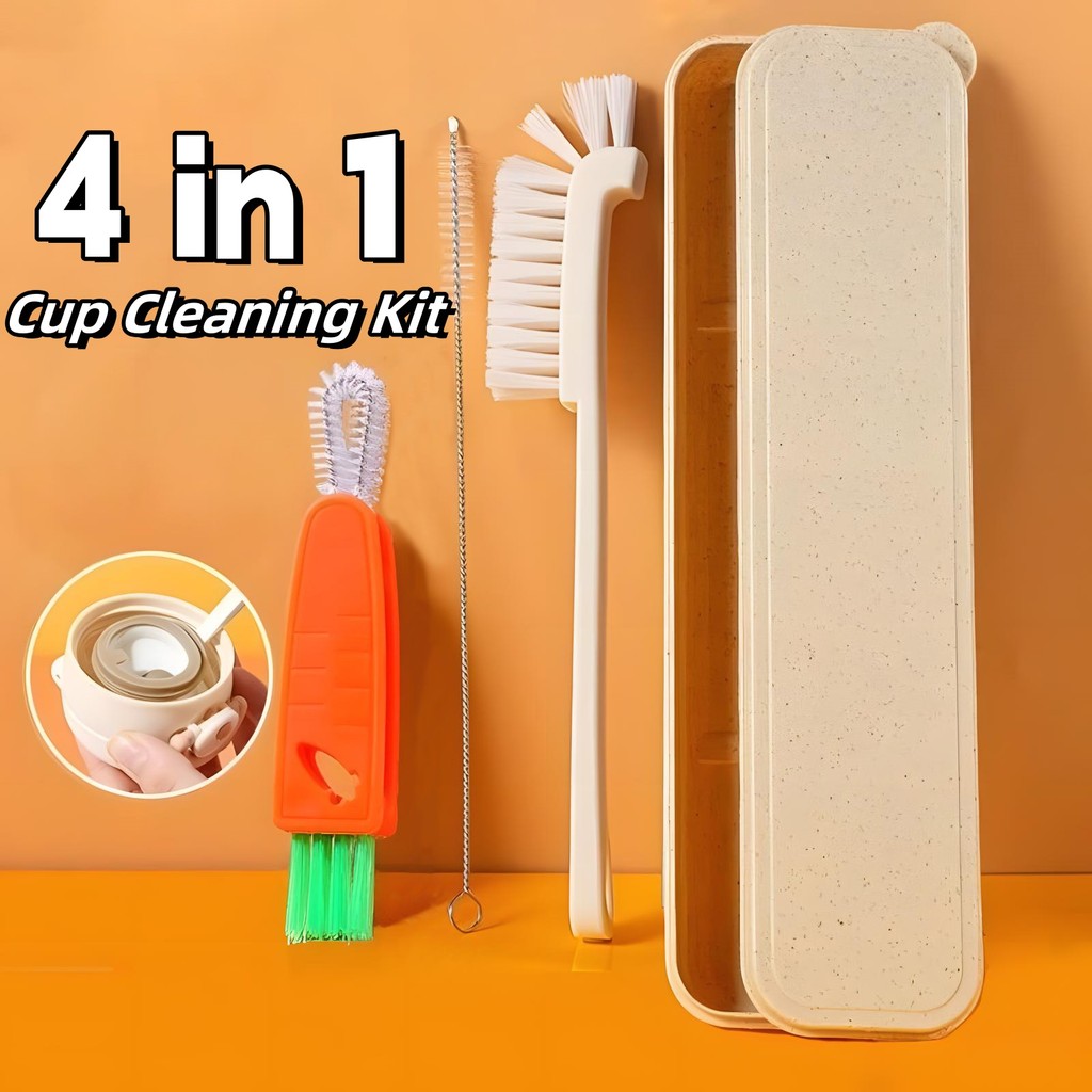 360° bottle cleaning brush for tumbler cleaner brush set cup straw ...