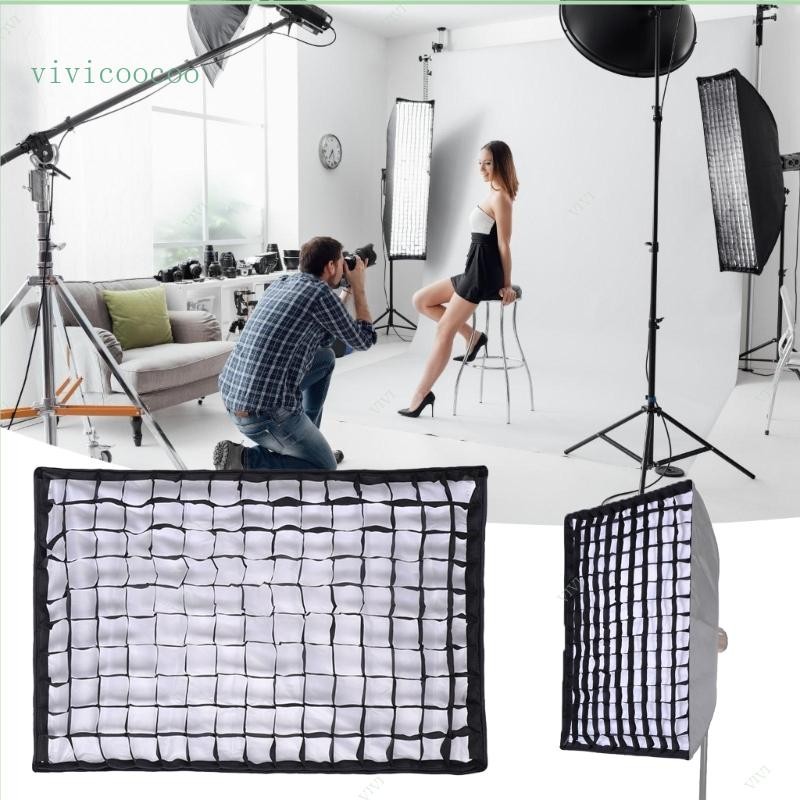VIVI Foldable Softbox Square Cellular Honeycomb Grid Mesh Soft Light ...