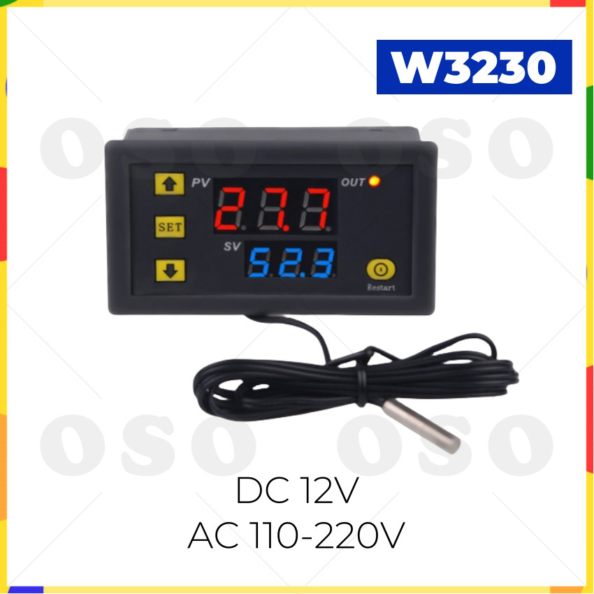 12V / 110V-220V Temperature Controller Switch Module W3230 Thermostat ...