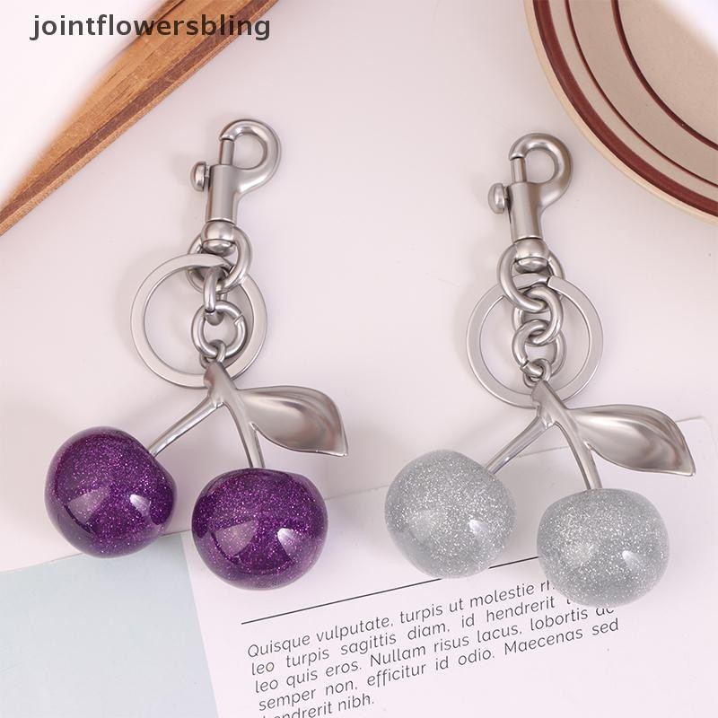 JOPH Fashion Cherry Keychain Elegant Exquisite Fruit Cherries Keyring ...