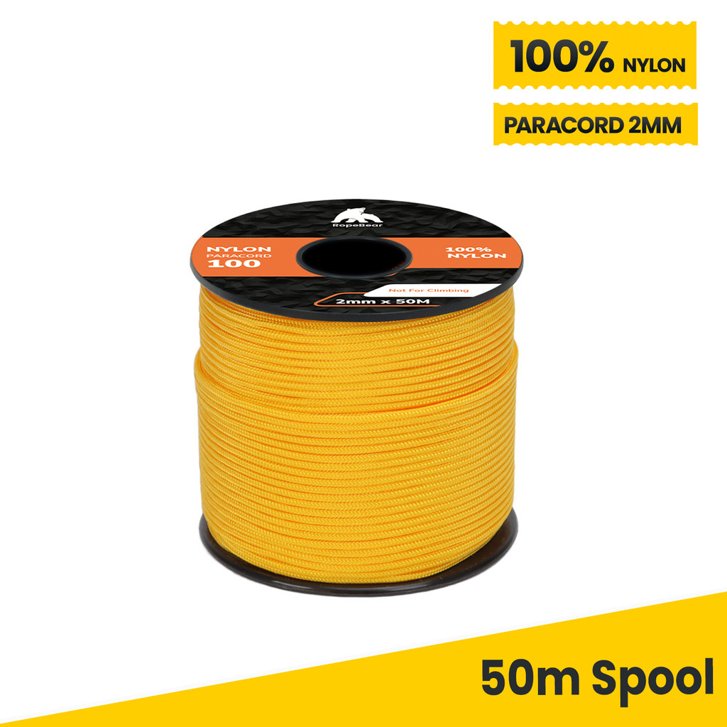Paracord 2mm 50m 1-Strand Cord Type I Parachute Cord for Outdoor and ...