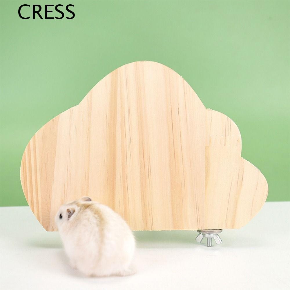 CRESS Pet Wood Stand Platform, Cloud Shape Wear Resistant Hamster ...