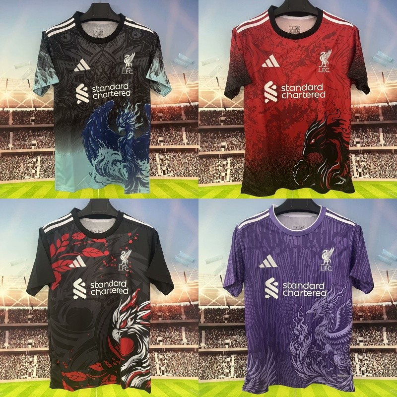 2024-25 Liverpool Pre Match Training Jersey Fan Version Short Sleeve ...