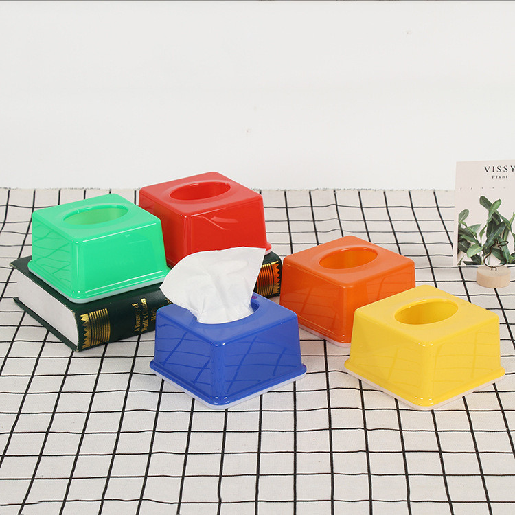 Square Bright Color Pop Up Tissue Box | Shopee Philippines
