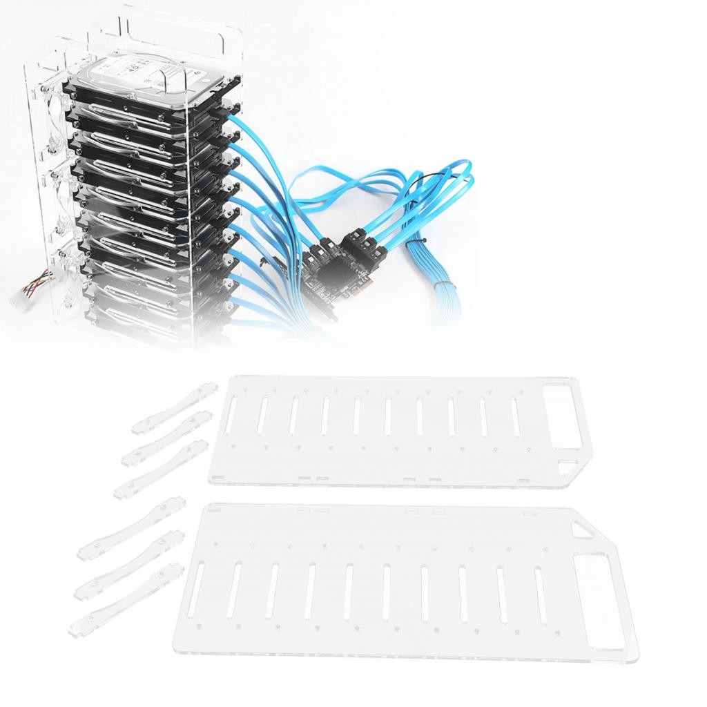Mingxiu DIY Hard Drive Rack Cage 3.5In HDD Bracket For Disk Desktop ...