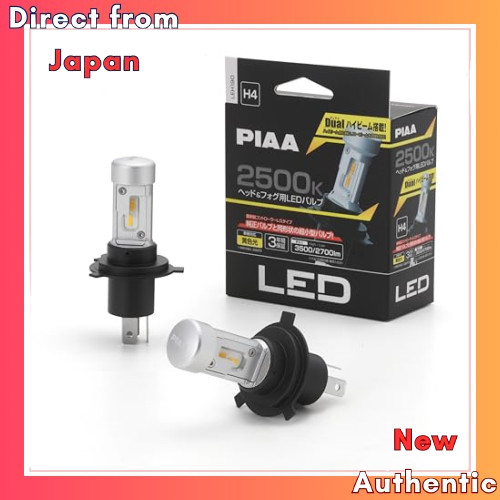 PIAA Headlight/Fog Light LED 2500K 12V 18/18W Hi3500/Lo2700lm H4 3 Year ...