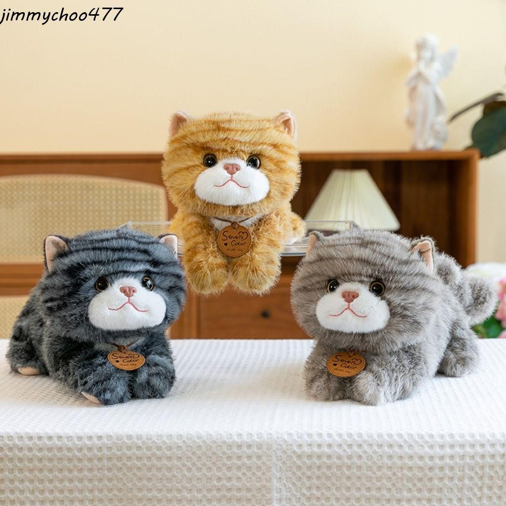 JIMMYCHOO Simulation Cat Plush Toys, Sitting Position Stuffed Doll ...