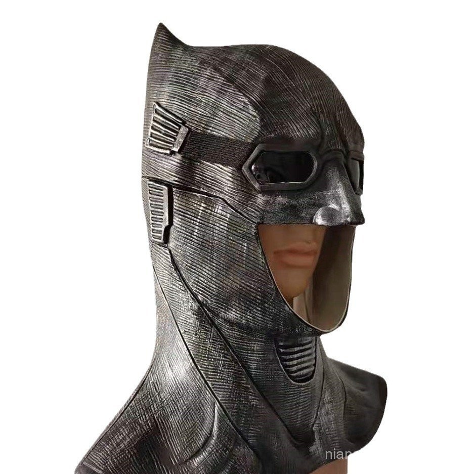Batman Mask cosplay Halloween Latex Headgear with Lens Dark Knight Mask ...