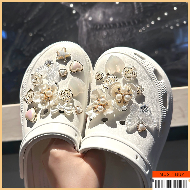 Luxury Clogs Charms Set | Cute & Trendy Shoe Charms with Crystal ...