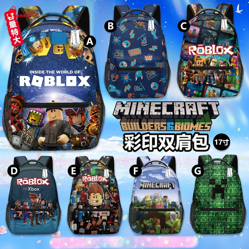 Roblox Robloxs School Bag For Kids Boys Girls Student Cartoon Anime ...