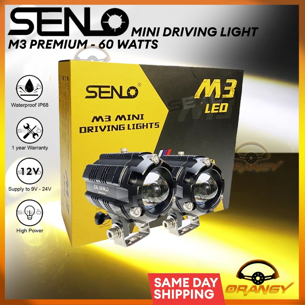 Original SENLO M3 Mini Driving Light 60 WATTS MDL for Motorcycles Cars ...