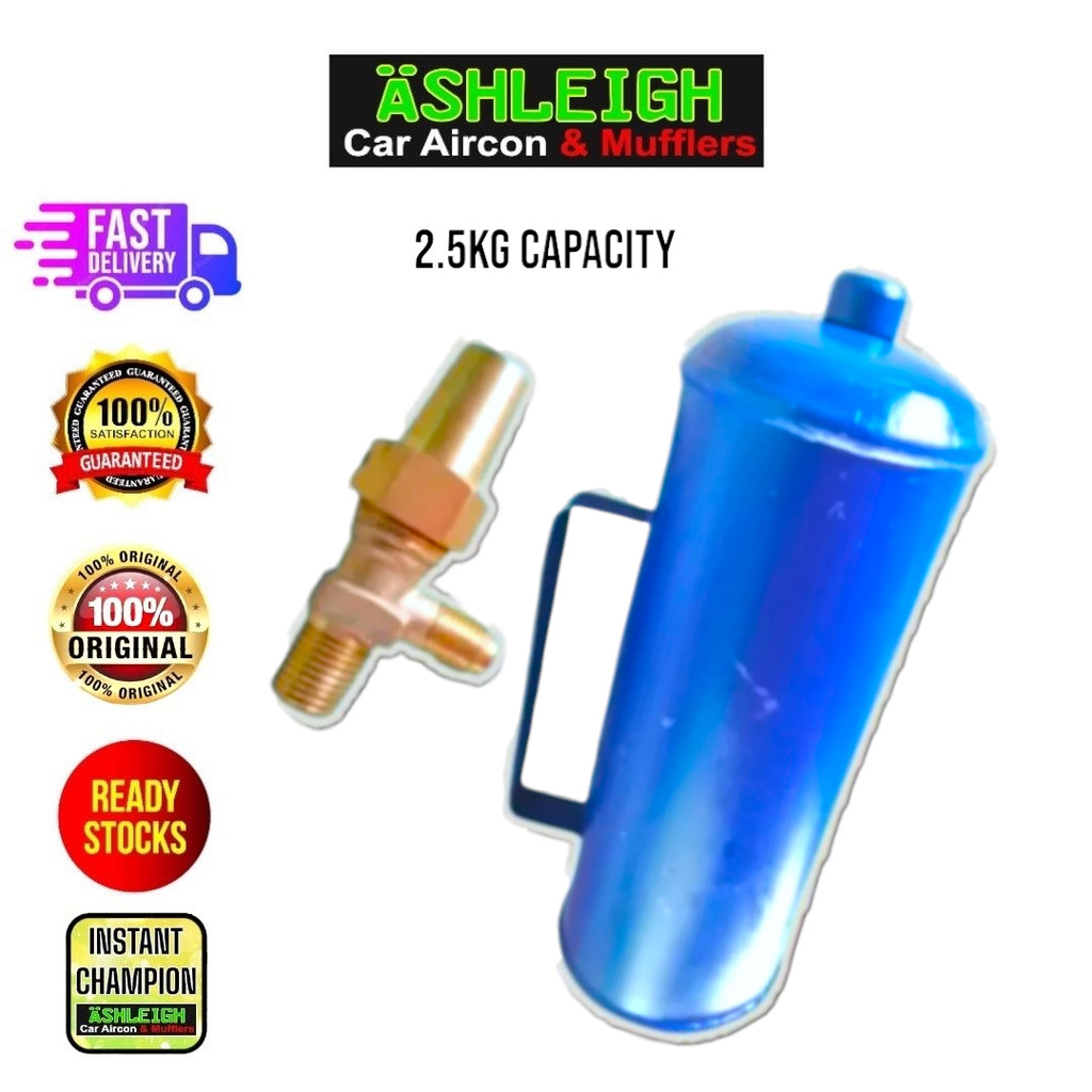 Empty Freon Refrigerant Tank 2.5 Cylinder Car aircon air-conditioning ...