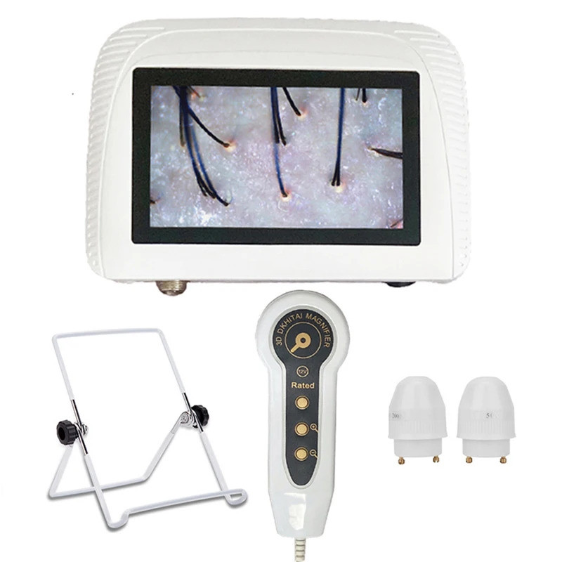 50X/200X Hair Follicle Scalp Skin Analyzer Detection Magnifying Microscope LCD Digital ...