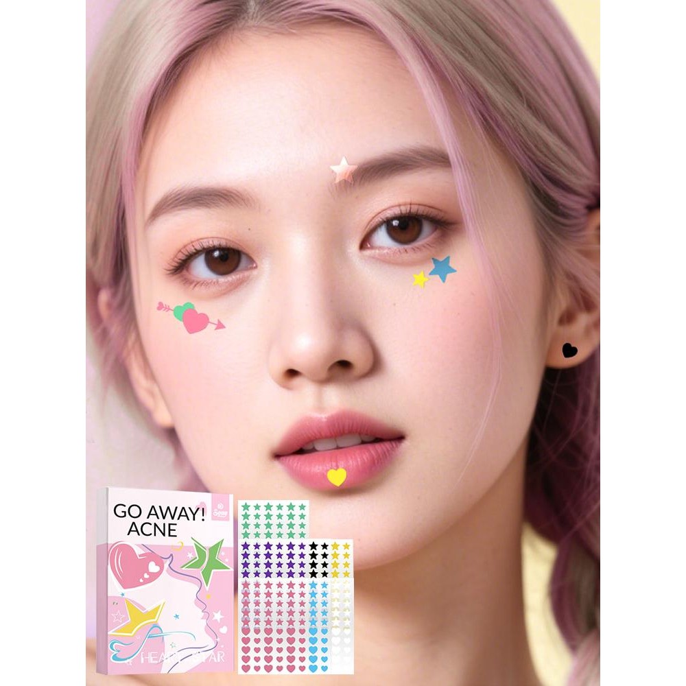 420Pcs SOUG Colorful Star Acne Patch Cute PE Skin Care Sticker Pimple ...