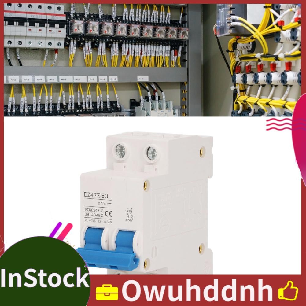 Owuhddnh Small Circuit Breaker 2P Mini DC Modular Structure DC500V 4kA ...