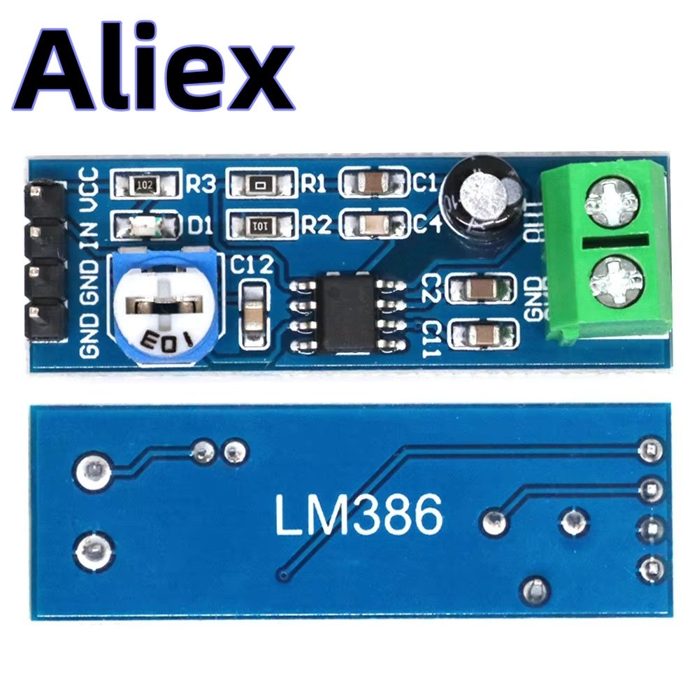 LM386 audio power amplifier module 200 times gain amplifier board mono ...