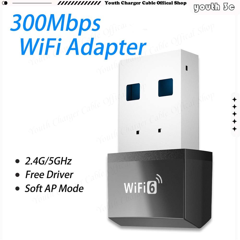 Free Driver Wireless Network Card WiFi 6 Adapter Porable WiFi USB Receiver and Transmitter ...