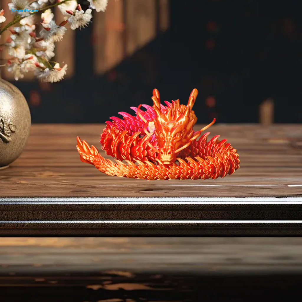 Lucky Dragon Ornament 3d Printed Dragon Figurine Chinese Dragon Action ...