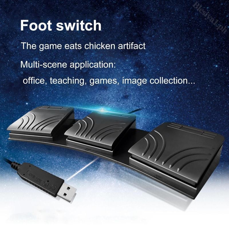 [Blesiya] Upgraded USB Foot Pedal Control Switch Computer Keyboard ...