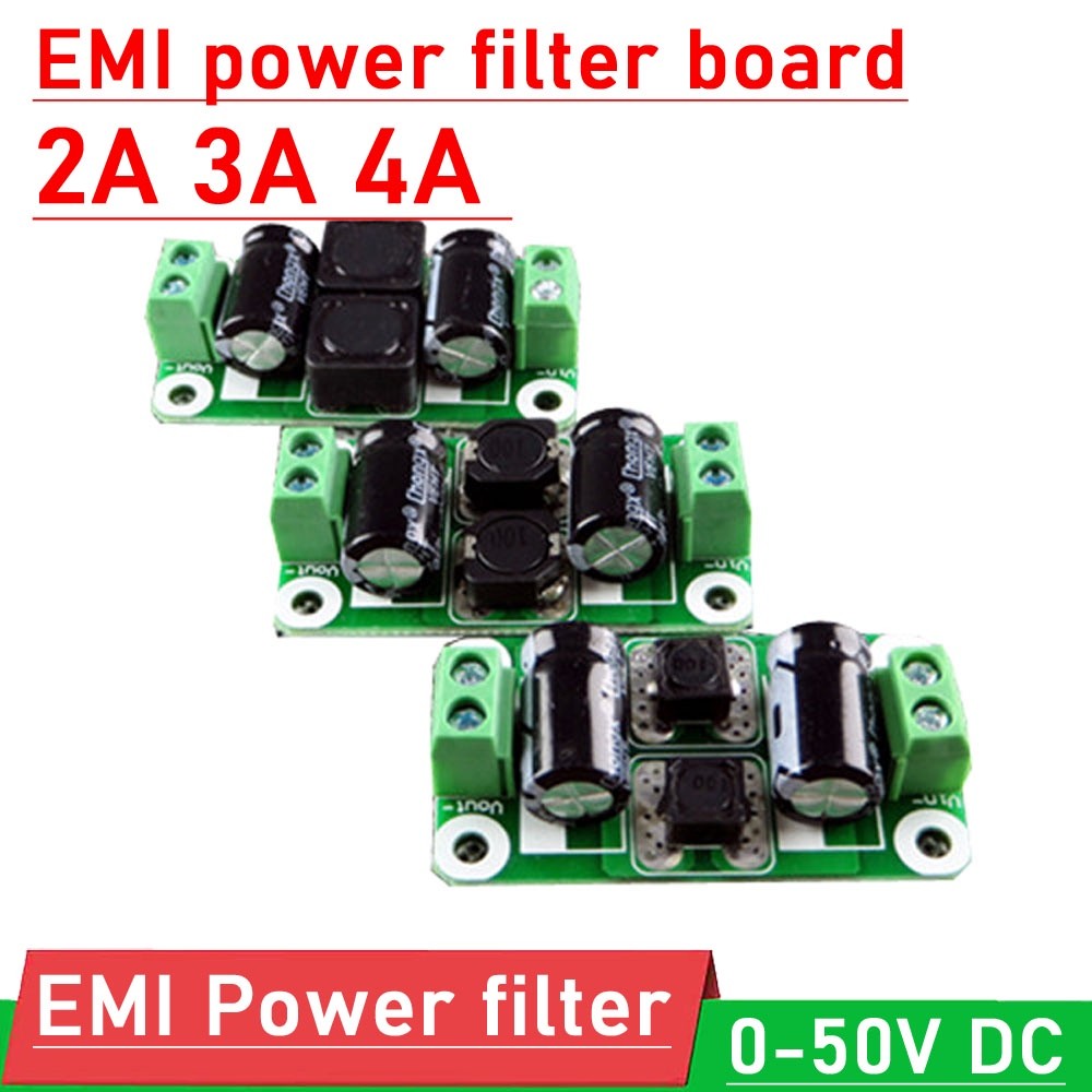 new DC EMI power supply filter board 0-50V 2A 3A 4A EMI Filter Noise ...