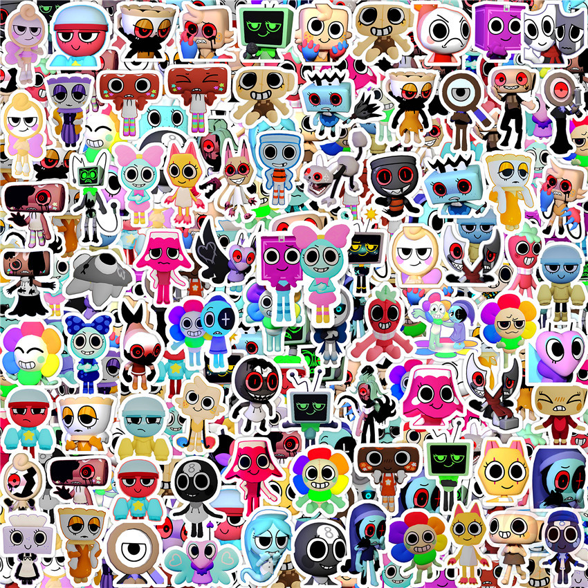 110Pcs/Set ★★★ Dandy's World Q-3 3D Mini Diary Manual Stickers ★★★ DIY ...