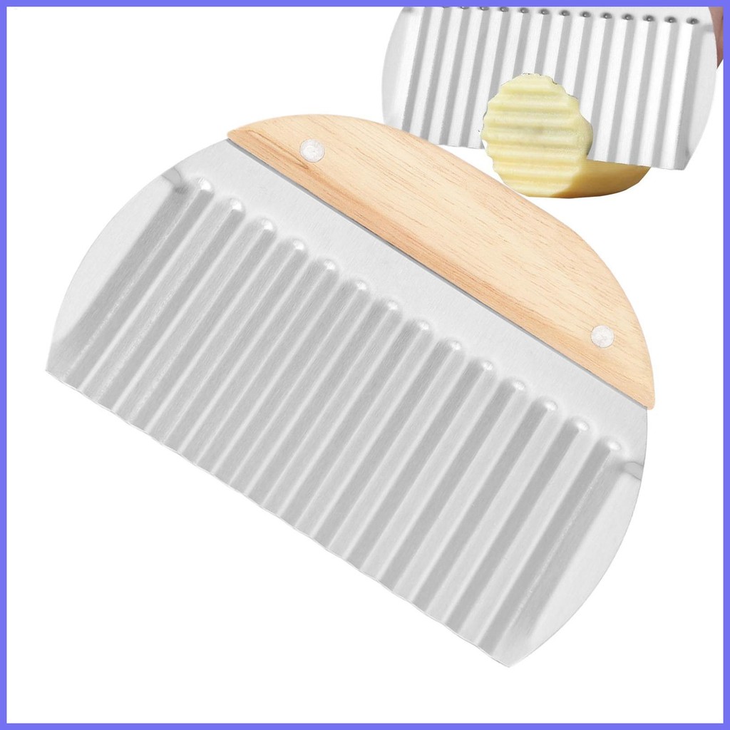 Wavy Cutter for Veggies Handheld Vegetable Crinkle Slicer Stainless ...