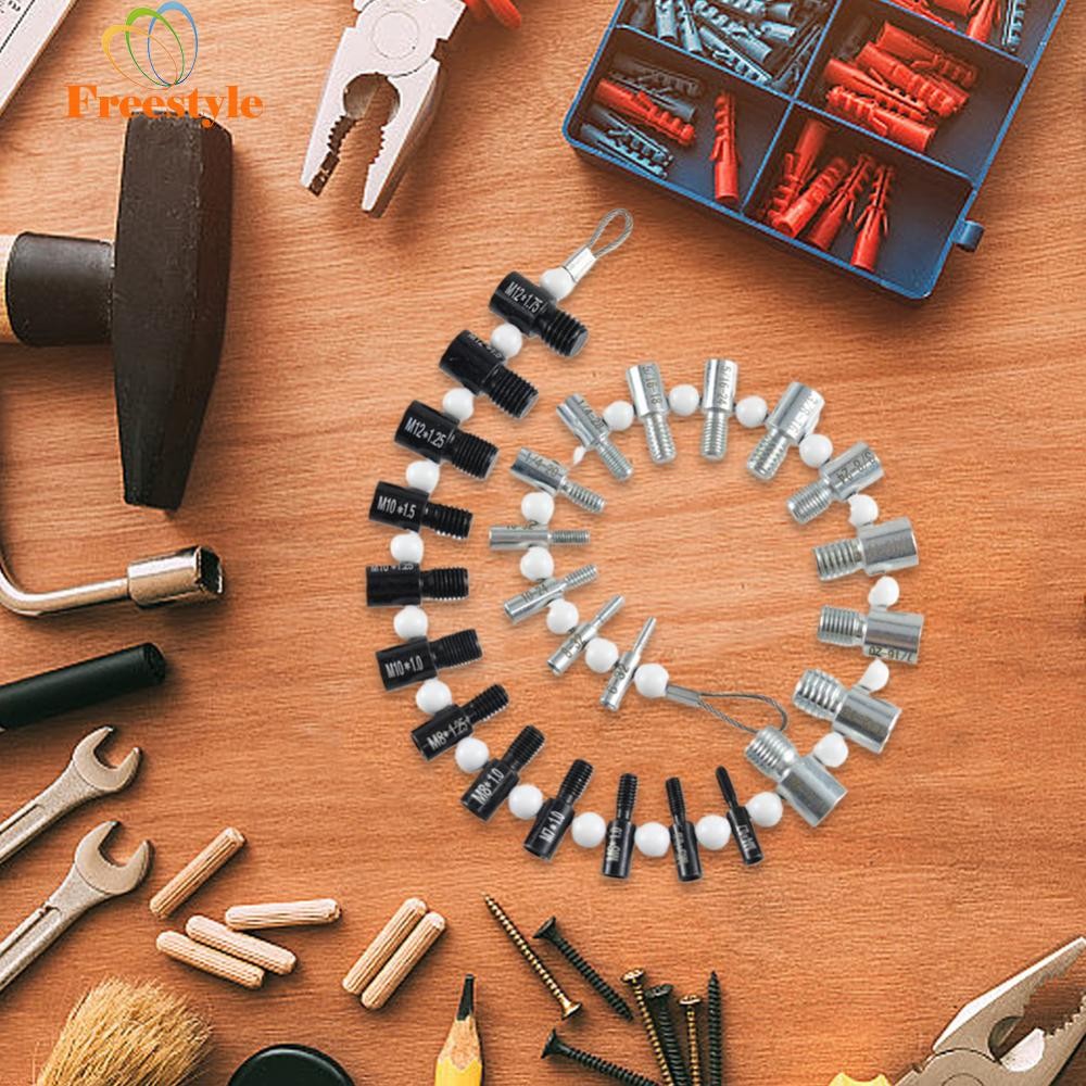 Inch & Metric Thread Tester 23 Inch & 21 Metric Sizes Bolt 26 Male ...