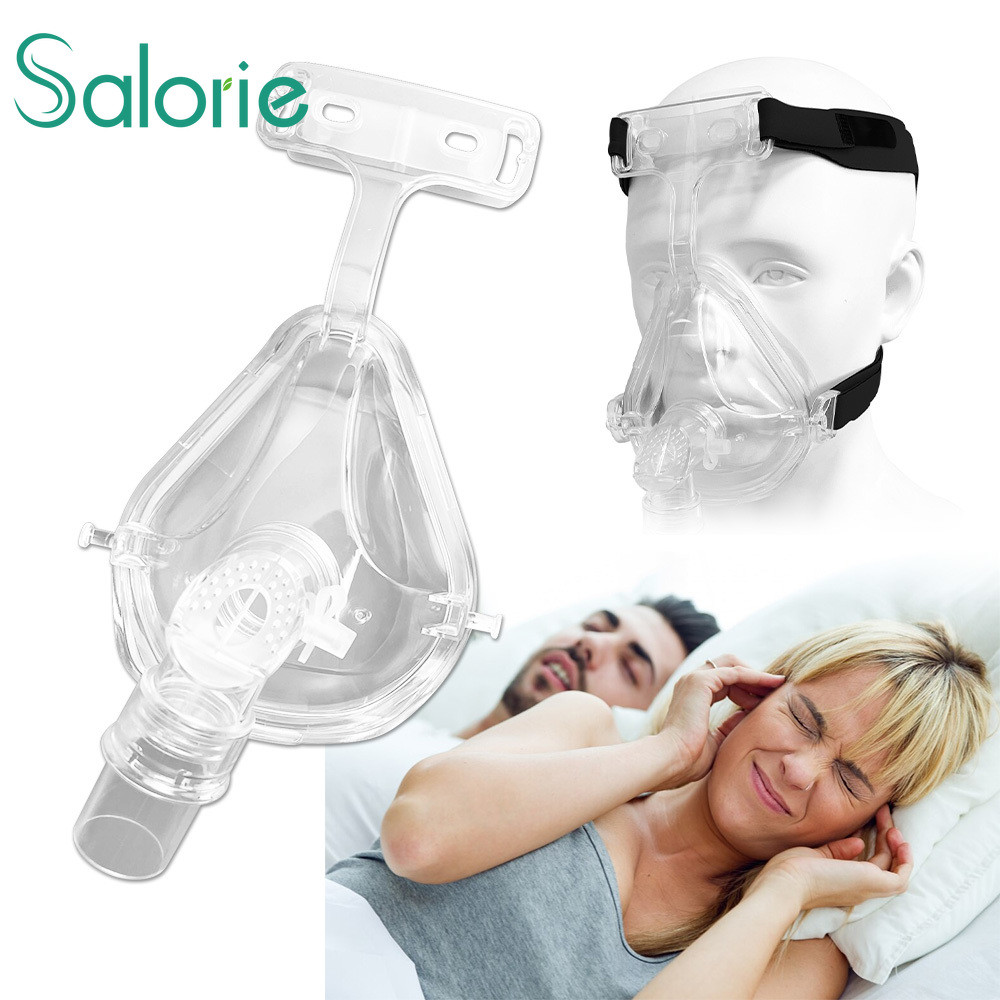 CPAP Full Face Mask For Sleep Apnea Anti Snoring Treatment Solution ...