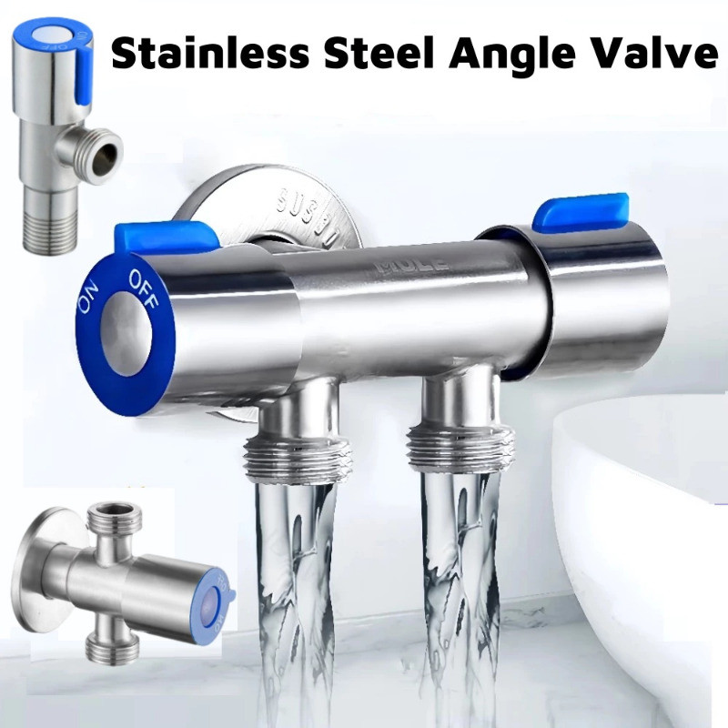 304 Stainless Steel Two Angle Valve Toilet Companion Faucet Angle Valve ...
