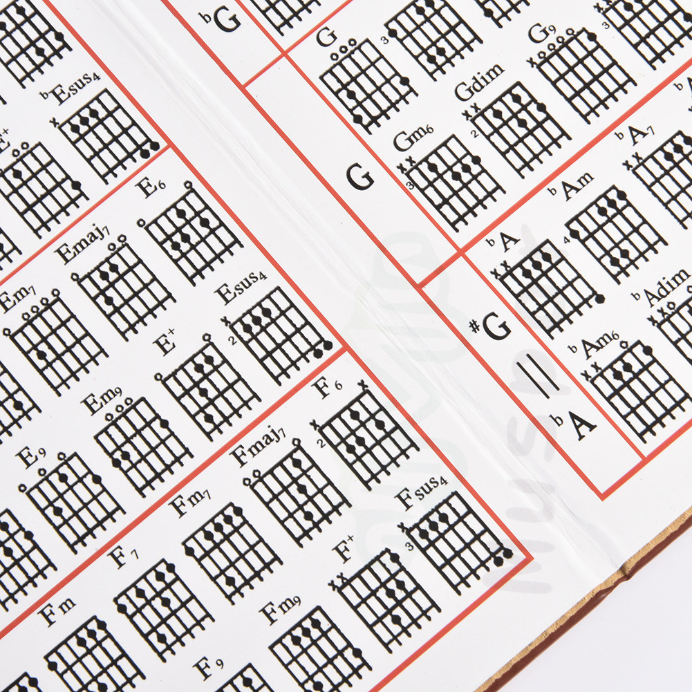 6 String Guitar Chord Book Acoustic Guitar Chord Book Instructional ...