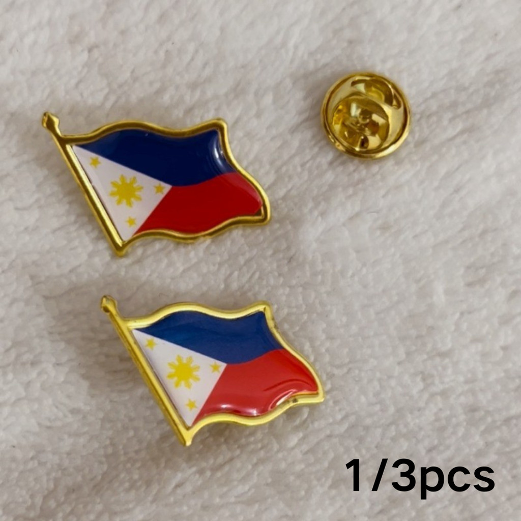 1/3 Metal Badge Pin Philippine Flag Pins Personalized Metal Enamel Pins ...