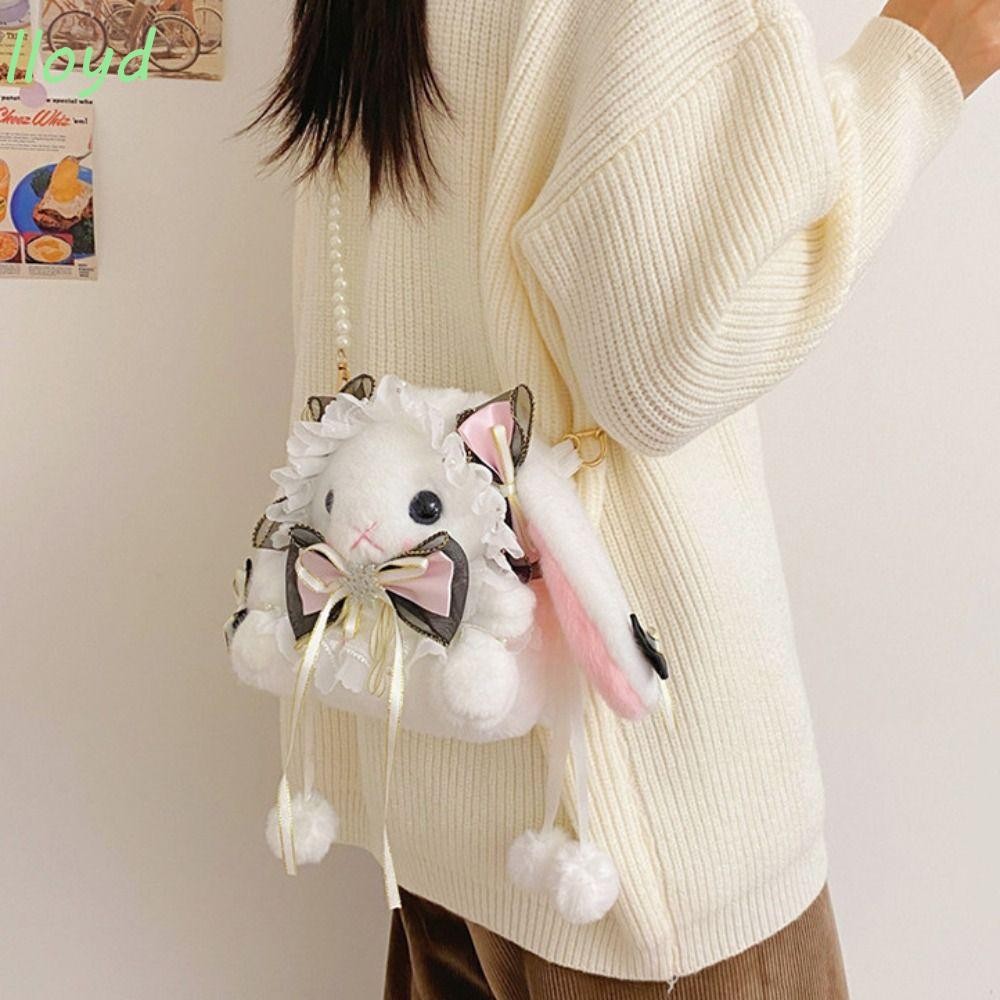 LLOYD1 Lolita Rabbit Shoulder Bags, Stuffed Animals Soft Plush Rabbit ...