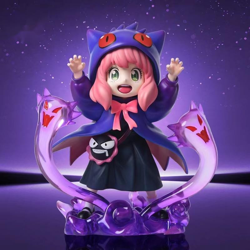 ♥Anime Spy X Family Anya Figure Cute Anya Cos Gengars PVC Action Figure ...