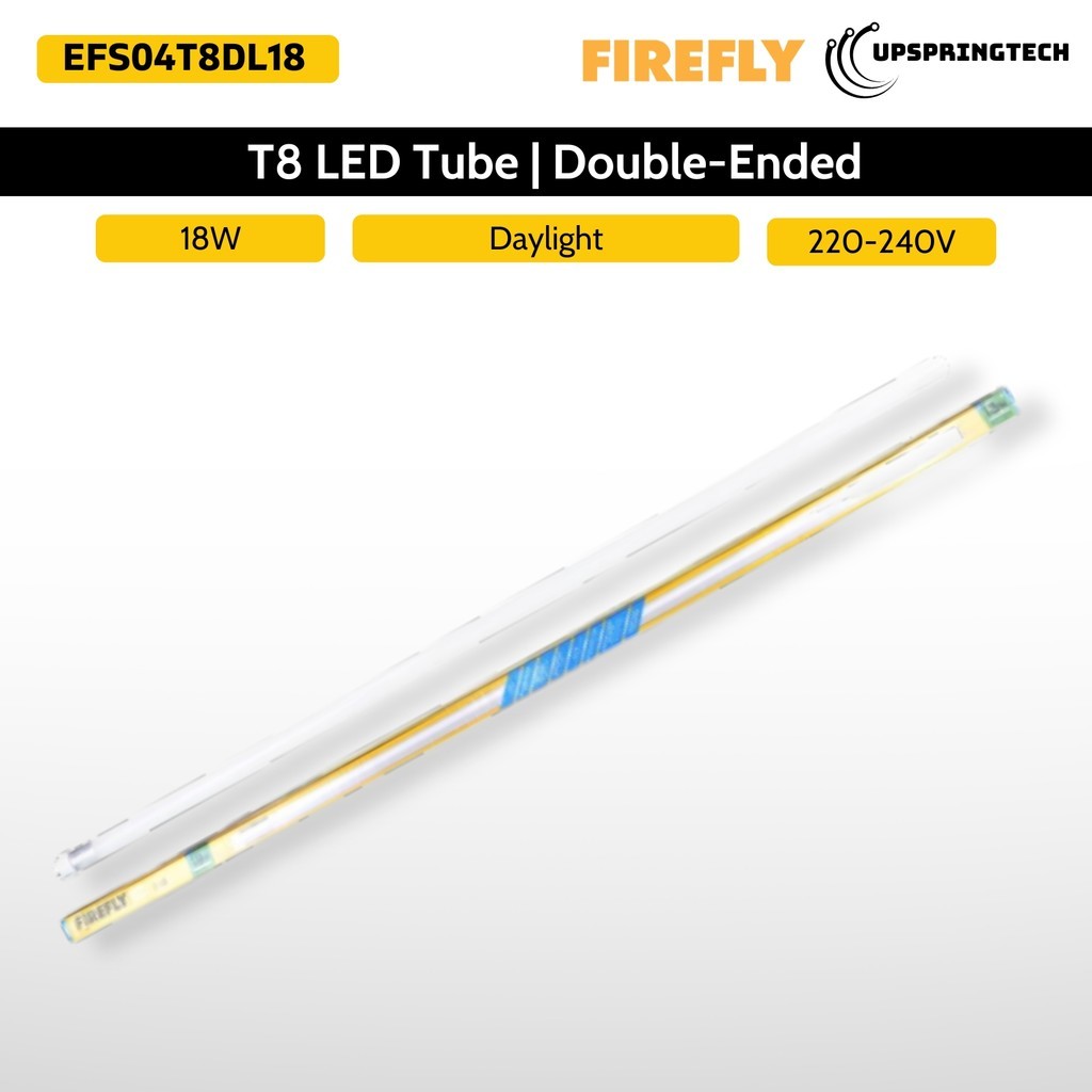 FIREFLY T8 LED Tube 18W Double-Ended | Daylight | EFS04T8DL18 | Shopee ...