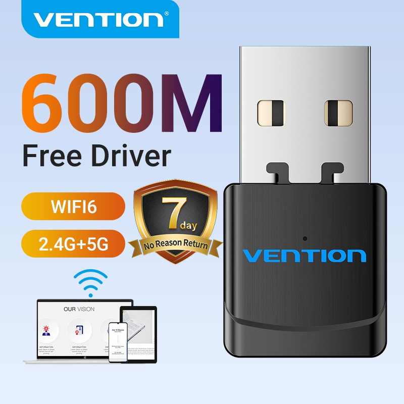Vention Usb Wifi Dongle Wireless Network Card Adapter 2.4g/5ghz 150mbps ...