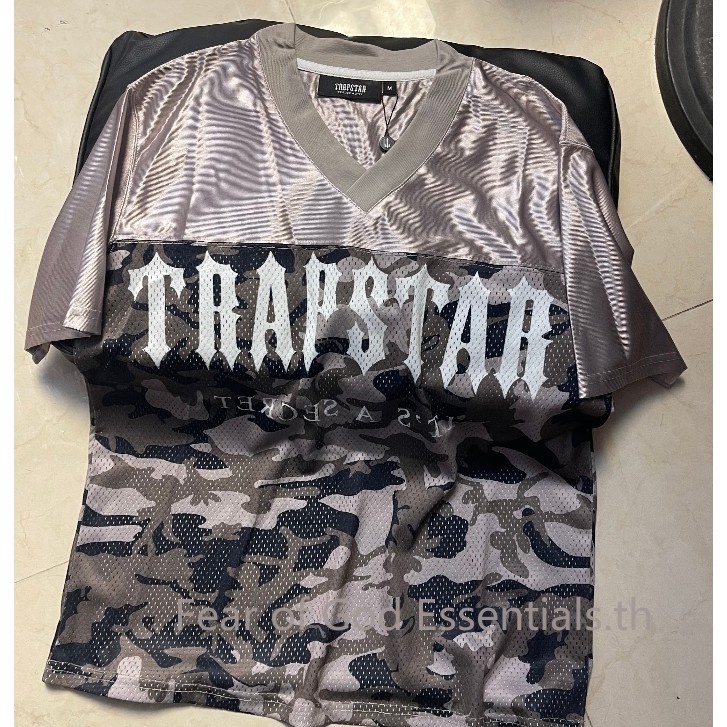 TRAPSTAR printed letter retro hip-hop jersey loose short sleeved T ...