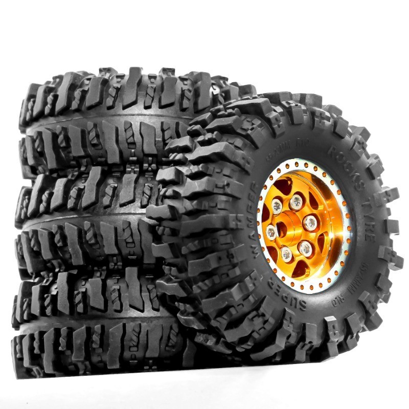 RS Red Spider 1/24 Crawler Tire for SCX24 FCX24 FMS R245 Model 7mm Hex ...