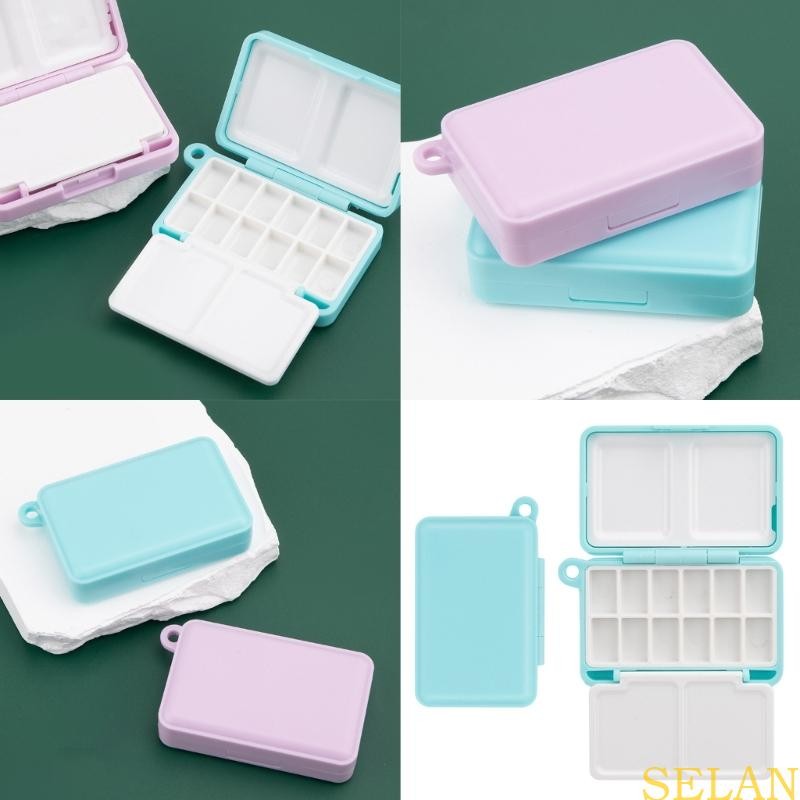 SELA Paint Storage Case Art Travel Paint Tray Plastic Painting Box with ...