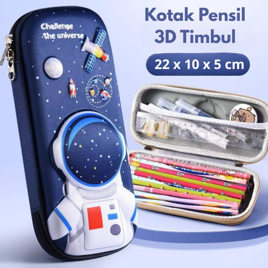 3D Pencil Case for School Children Kindergarten Elementary School ...