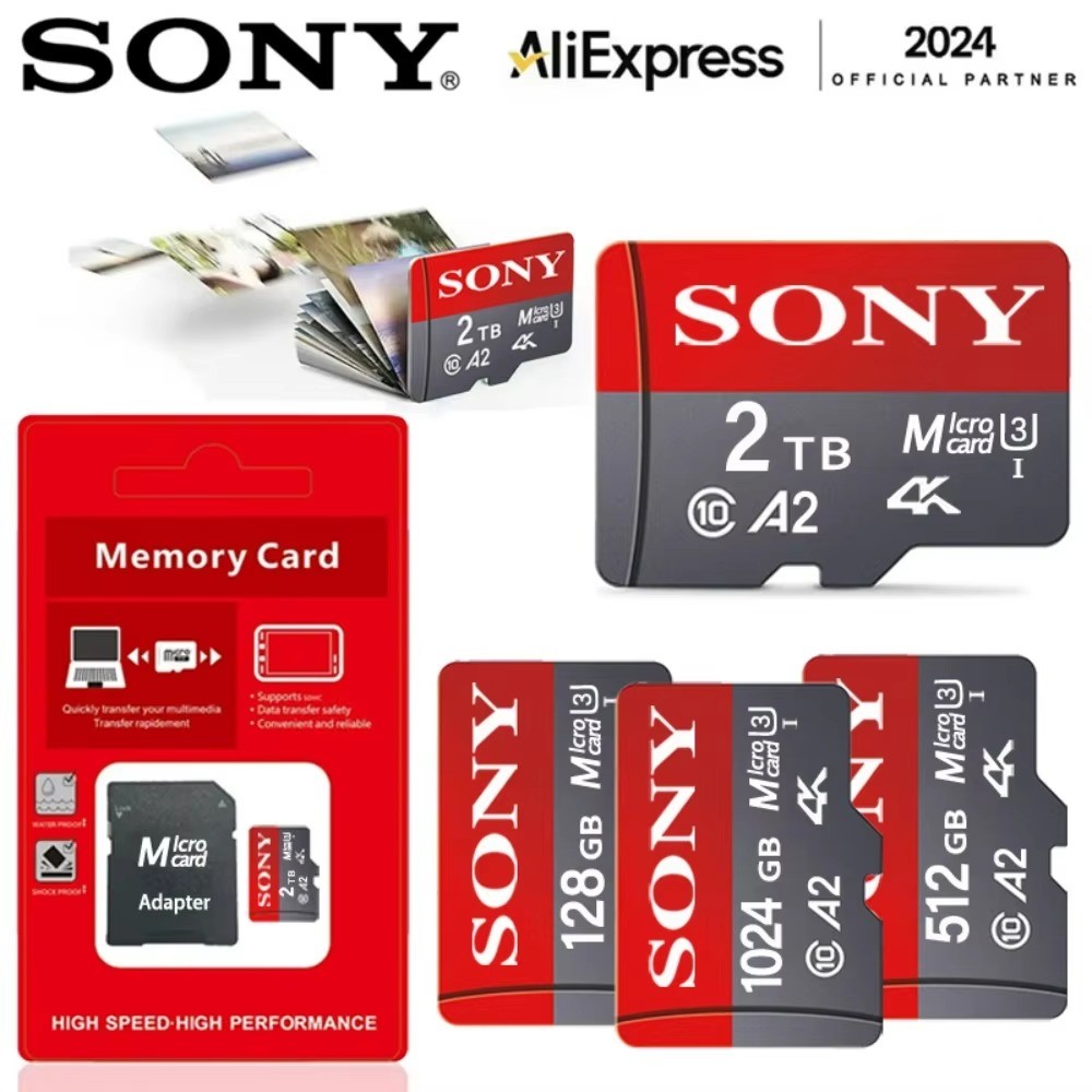 Original SONY New 2TB Micro TF Mini SD Card 1TB 256GB 512GB 128GB TF ...