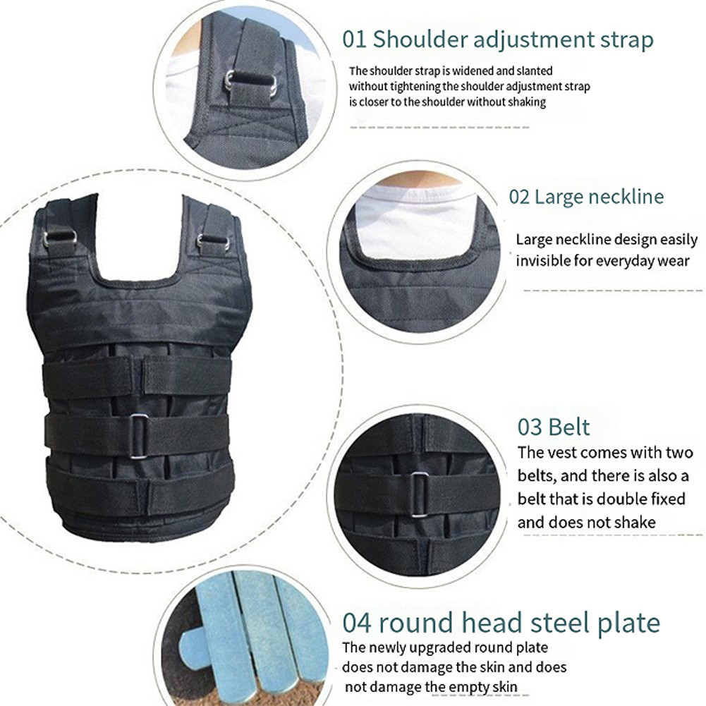 Weighted Vest Running Vest Adjustable Weight Training Vest for Strength ...