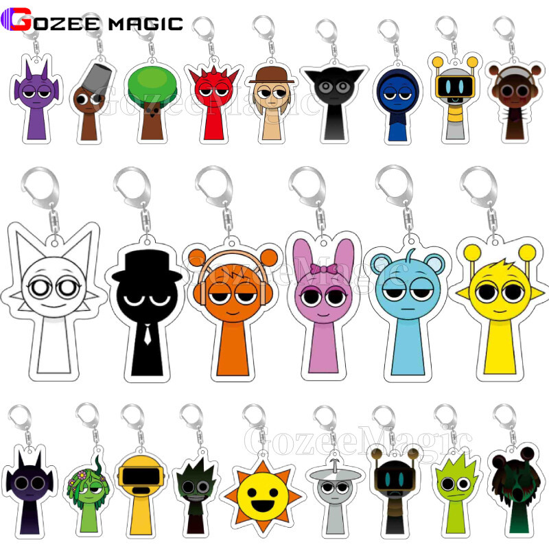 Incredibox Sprunki Keychain Figure Pendant Toy Anime Horror Game Cute ...