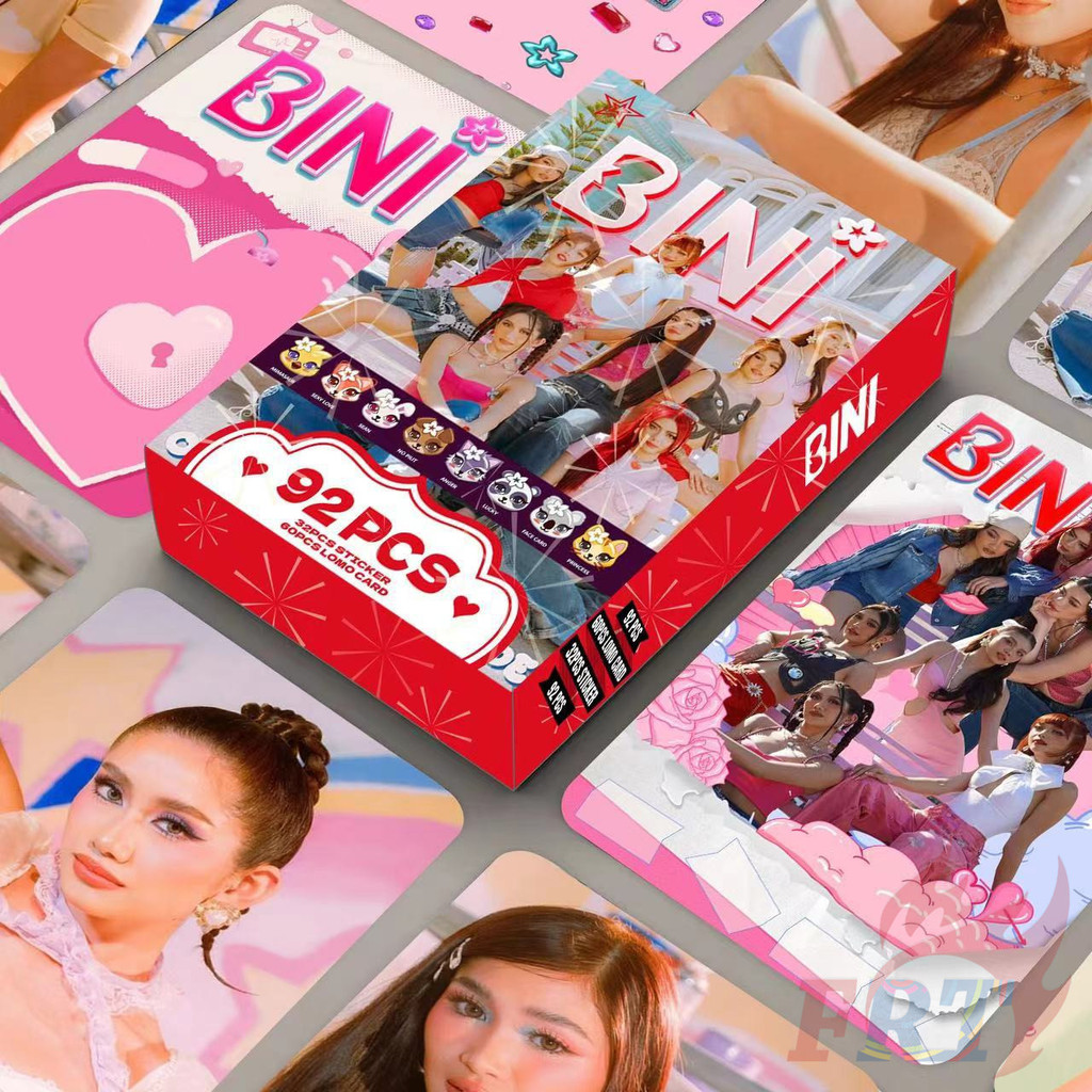 92Pcs/Box The Philippines Girl Band BINI Series 01 - 60Pcs Double Sided ...