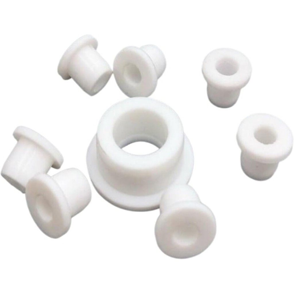 6 Pieces Black/White Solid Rubber Plug, Silicone Rubber Cable Hole Plug ...