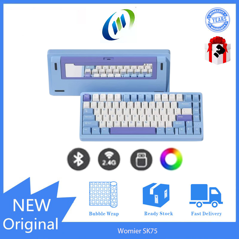 Womier SK75 75% Three-mode all-aluminum shell POM key switch RGB ...