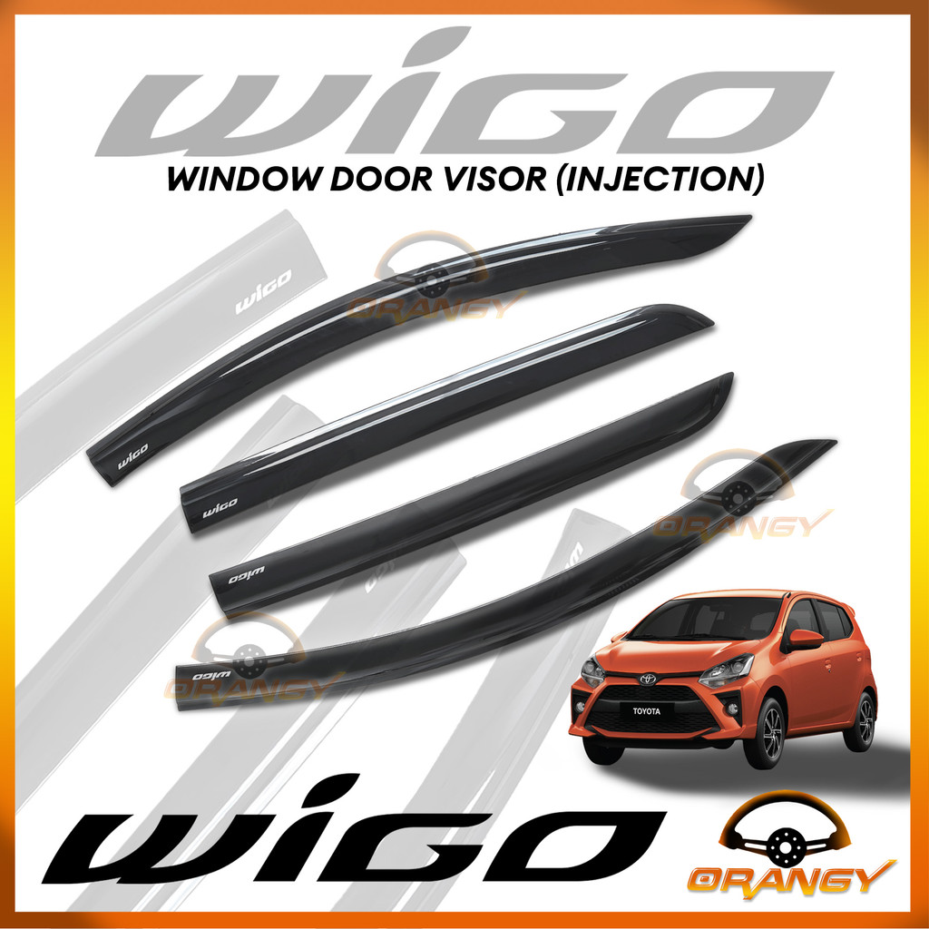 Toyota Wigo 2014 to 2022 INJECTION / OEM Type Window Door Rain Visor ...